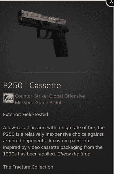 Beli Item Ready Trade P250 | Cassette Counter Strike: Global Offensive ...