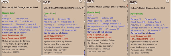 Beli Armor HTBS Einhorn Damage XG+9 Seal Online Blades of Destiny ...