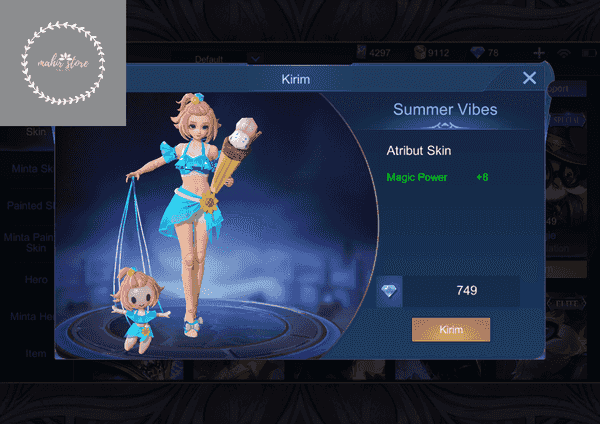 Beli Skin Summer Vibes (Special Skin Angela) Mobile Legends Terlengkap ...
