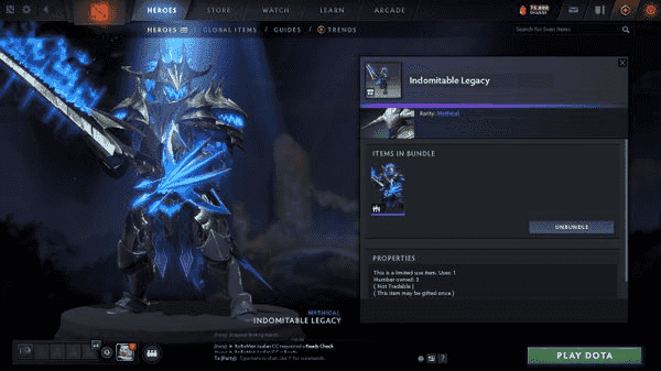 Beli Item Gift Indomitable Legacy (Bundle Sven Collector's Cache ...