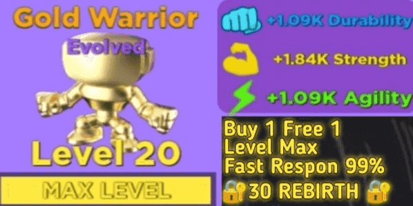 Beli Item Evolved Gold Warior - Muscle Legends Roblox Terlengkap dan ...