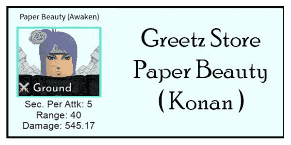 Beli Item Paper Beauty (Konan) | All Star Tower Defense (ASTD) Roblox ...
