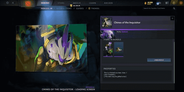 Beli Item Gift Faceless Void – Chines of the Inquisitor (Collector's ...