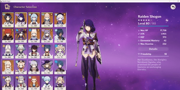 Buy Akun Genshin Impact Raiden Shogun Signature, Xiao Signature, Ganyu ...