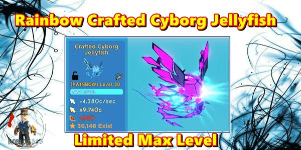 Beli Item Max Level Limited Rainbow Crafted Cyborg Jellyfish Clicker ...
