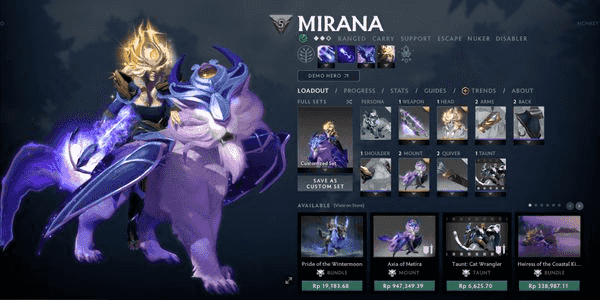 Beli Item Ready Trade Axia of Metira (Immortal Mirana) Dota 2 ...