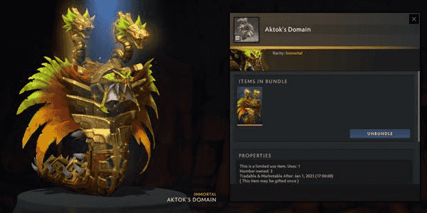 Beli Item Gift Aktok's Domain (Venomancer Set Aghanim's 2021 Immortal ...