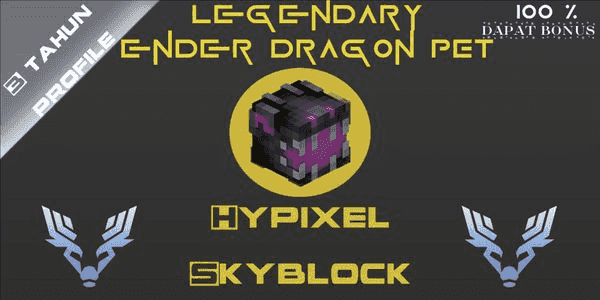 Beli Item Legendary Ender Dragon Pet Hypixel Skyblock [Lv 100] [Tier Boost] [No Candy] Minecraft ...