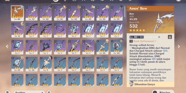 Beli Akun Ganyu SIGNATURE, nilou, + WEAPON B5 (SIGN WP) AR47 ASIA ...