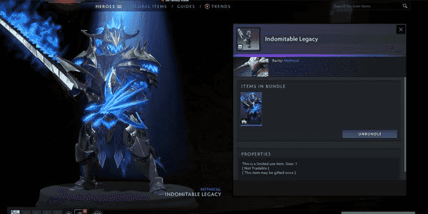 Beli Item Gift Indomitable Legacy (Sven Set Nemestice Collector's Cache ...