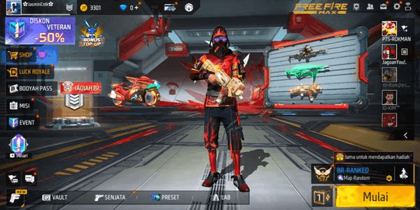Beli Akun AKUN FF FREE FIRE MURAH VAULT 168+, SKIN SENJATA 121, BUNDLE ...