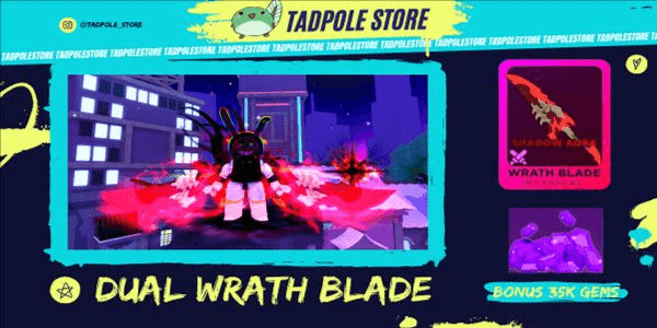 Beli Item Dual Wrath Blade + AURA - DeathBall | Bonus 35k Gems RBL ...