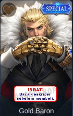 Beli Skin Gold Baron (Tigreal Special Skin) Mobile Legends Terlengkap ...