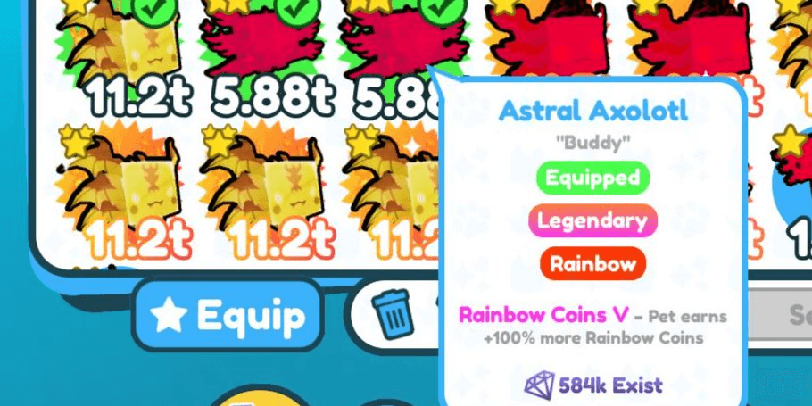 Buy Pet Rainbow Rainbow Astral Axolotl (Rainbow Coin V) + Bonus - Pet ...