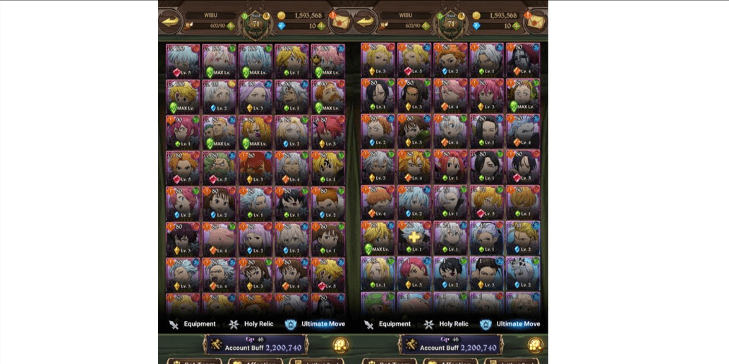 Buy Account [ASIA] All Slime 6/6, Red tarmiel, Traitor Meli, Berserk ...