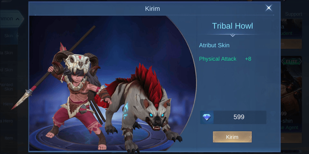 Beli Skin Tribal Howl (Elite Skin Popol and Kupa) Mobile Legends ...