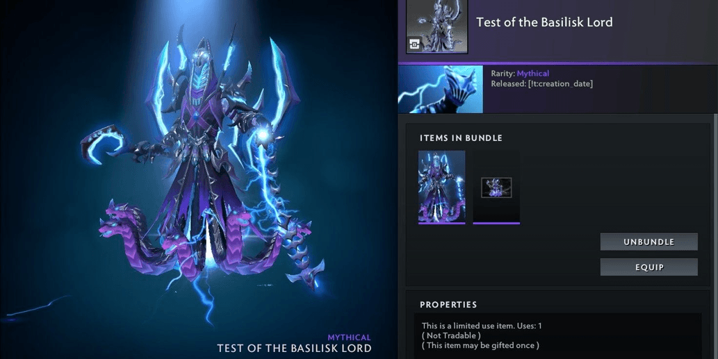 Buy Item Gift Test of the Basilisk Lord (Razor Set Aghanim's 2021 ...