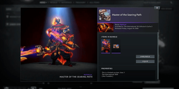 Beli Item Gift Master of the Searing Path (Bundle Ember Spirit ...