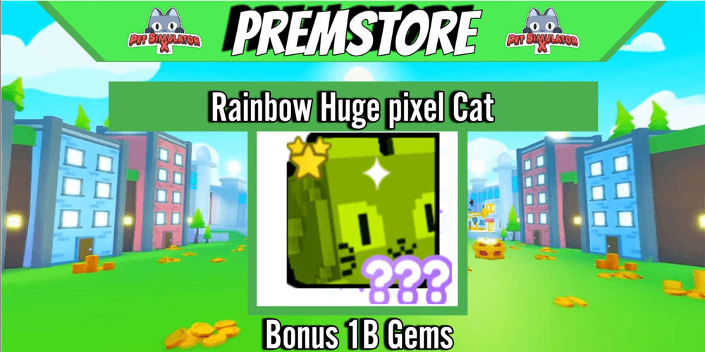 Buy Pet Exclusive Rainbow Huge Pixel Cat Pet Simulator X 2251970 | itemku