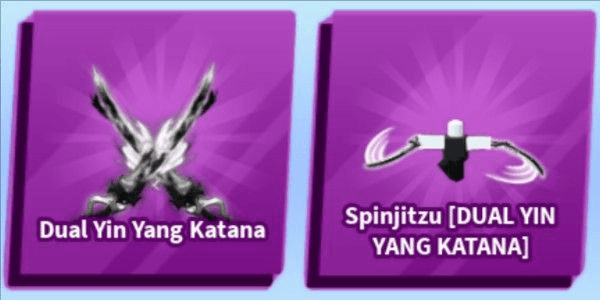 Beli Limited Swords Dual Yin Yang Katana Set (Sword, Emote) Blade Ball ...