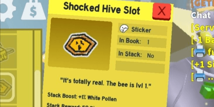 Buy item Bee swarm simulator | Shocked Hives slot (sticker) | via trade ...