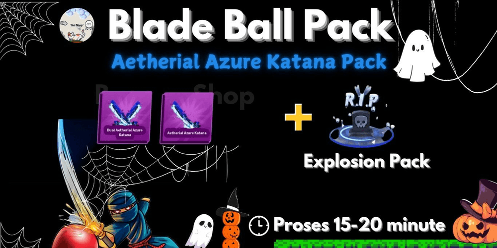 Beli Limited Swords Limited Aetherial Azure Katana Pack | Blade Ball ...