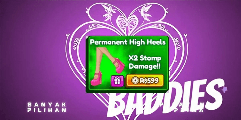 Beli Gamepass Permanent High Heels (x2 Stomp Damage) Baddies Roblox ...
