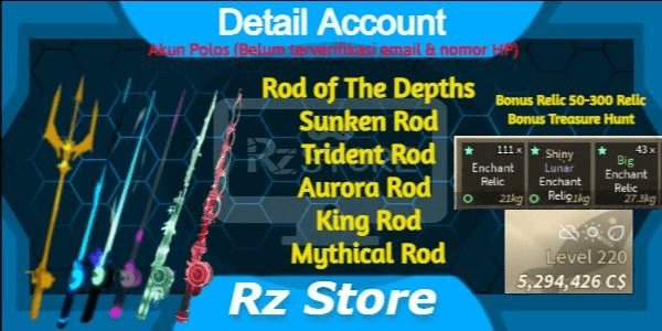Buy Account Fisch Account [Rod of The Depths] [Trident] [Aurora Rod ...