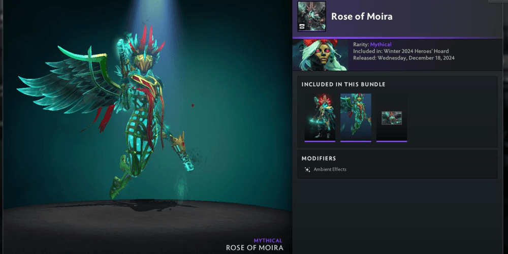 Buy Item Gift Rose of Moira (Muerta Set Winter 2024 Heroes' Hoard) Dota ...