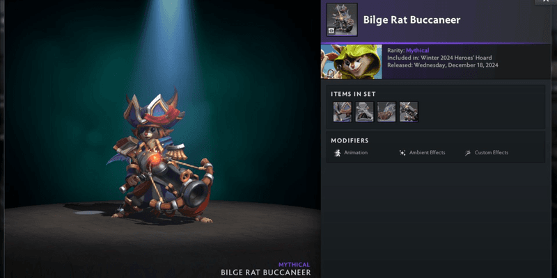 Beli Item Gift Bilge Rat Buccaneer (Hoodwink Set Winter 2024 Heroes ...
