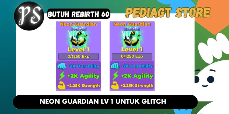 Buy Pet NEON GUARDIAN EVOLVED LV 1 l MUSCLE LEGENDS Muscle Legend ...