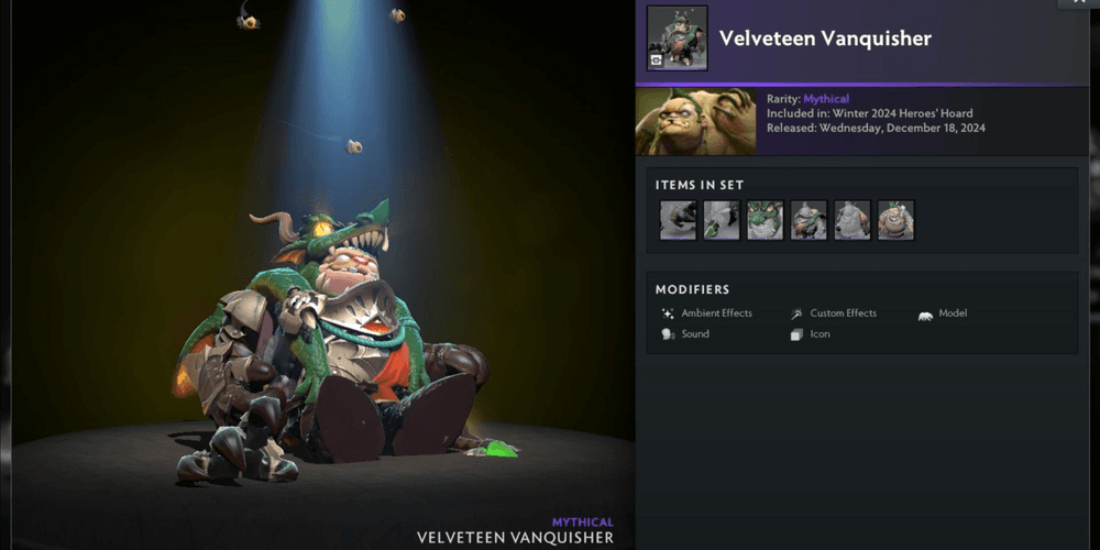 Buy Item Gift Velveteen Vanquisher (Pudge Set Winter 2024 Heroes' Hoard ...
