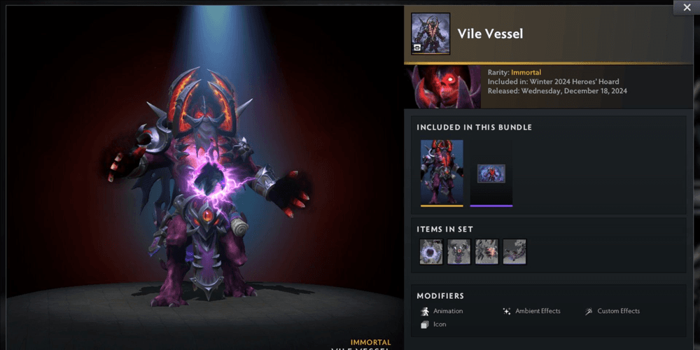 Buy Item Gift Vile Vessel (Shadow Demon Set Winter 2024 Heroes' Hoard ...