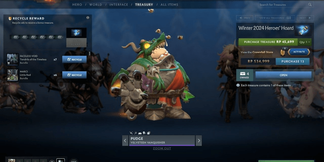 Buy Item Gift Pudge Persona Velvetheen Vanquisher Winter Hoard ...