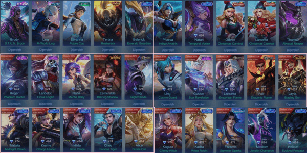 Beli Akun AKUN MOBILE LEGEND SULTAN PROFIL MAX SKIN 200+ 2 SKIN PRIME ...