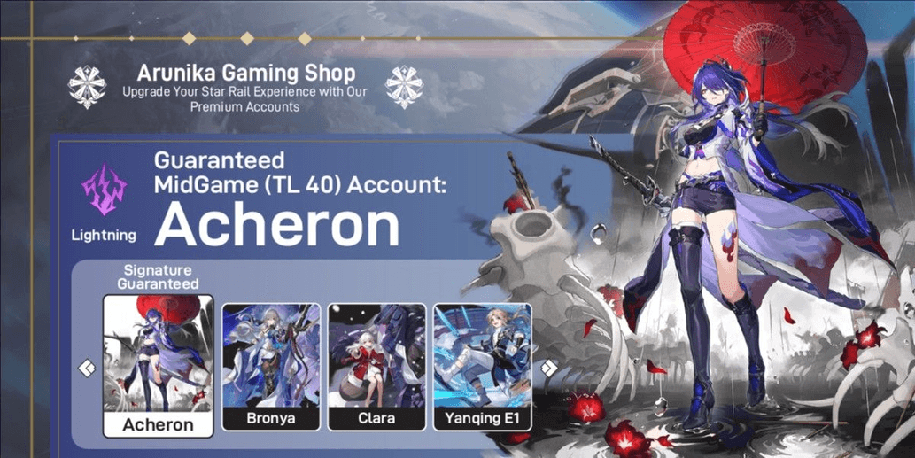 Buy Account MIDGAME ACCOUNT - RATE ON! - ACHERON (SIGNATURE) + BRONYA ...