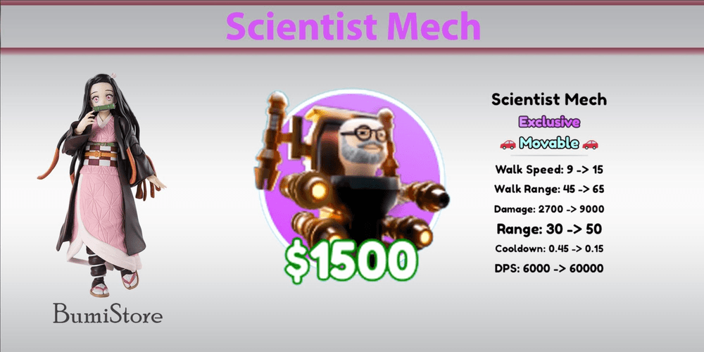 Beli Others Scientist Mech - Toilet Tower Defense Toilet Tower Defense ...