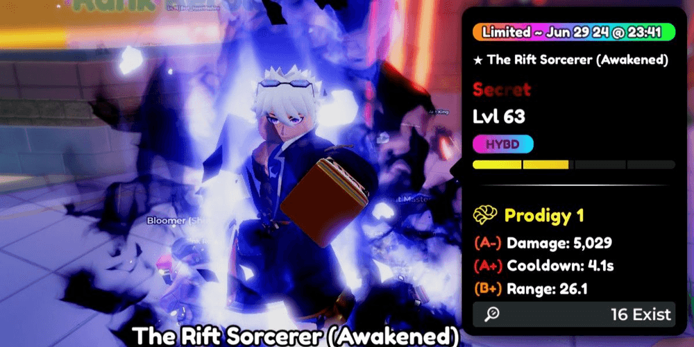 Beli Unit The Rift Sorcerer (Awakened) / Gojo Secret - Anime Defenders ...