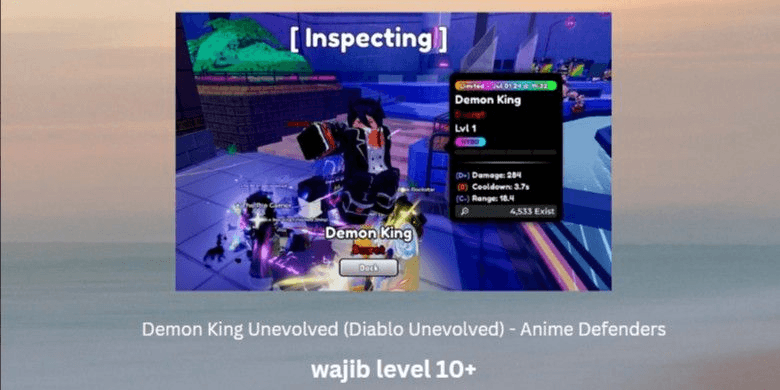 Buy Unit Demon King Evolved (Diablo Evolved) - Anime Defenders Anime ...