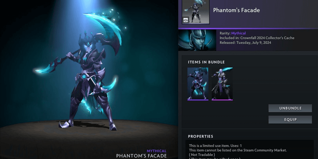 Beli Item Gift Phantom's Fascade (Phantom Assassin Set + Persona Collector Cache CrownFall 2024 ...