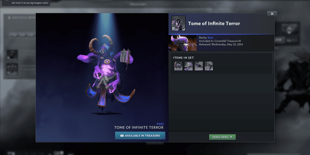 Beli Item Ready Trade Bane Tome Of Infinite Terror Crownfall treasure 3 ...