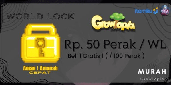 Beli Lock Growtopia Termurah Agustus 2024 | itemku