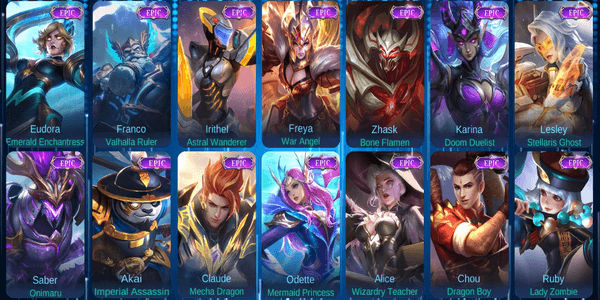 Beli Akun AKUN MLBB SKIN 555 | BORDER STAR INFLUENCER | 6 LEGEND | 13 ...