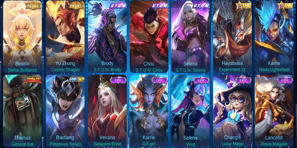 Beli Akun AKUN MLBB SKIN 535 | 8 LEGEND | 13 COLLECTOR | 3 ABYSS & 3 ...