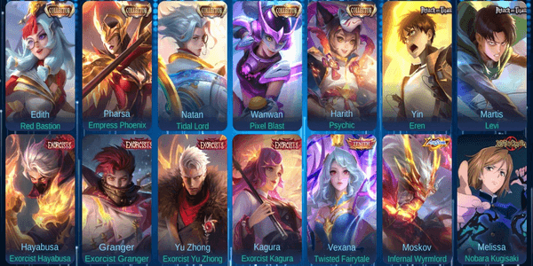 Beli Akun AKUN MLBB SKIN 605 | 6 LEGEND | 12 COLLECTOR | FULL EXORCIST ...