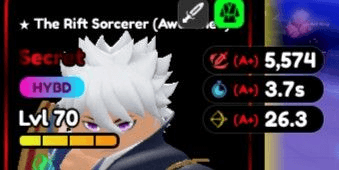 Buy Unit Secret The Rift Sorcerer (Gojo) Evo Anime Defenders Roblox ...