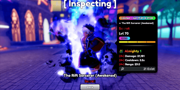 Beli Unit The Rift Sorcerer Almighty (Awakened / EVO A+/A+/A+ Stats ...