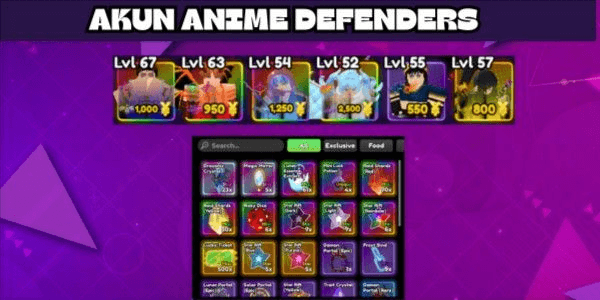 Beli Akun akun anime defenders curse lord+dragon god+sharpshooter+ice ...