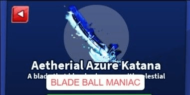 Beli Limited Swords Aetherial Azure Katana Limited Blade Ball RBL Blade ...
