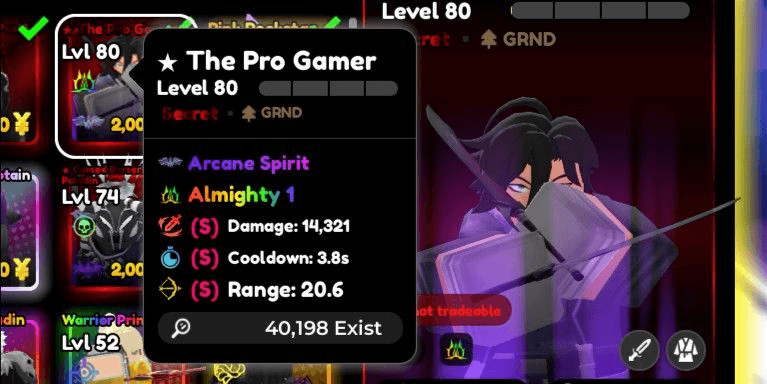 Beli Unit The Pro Gamer Evo (SJW) SSS Almighty Anime Defenders Roblox ...